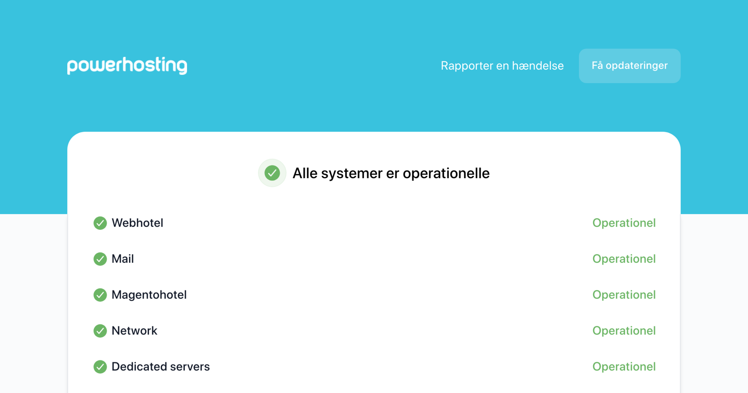 Powerhosting - Status